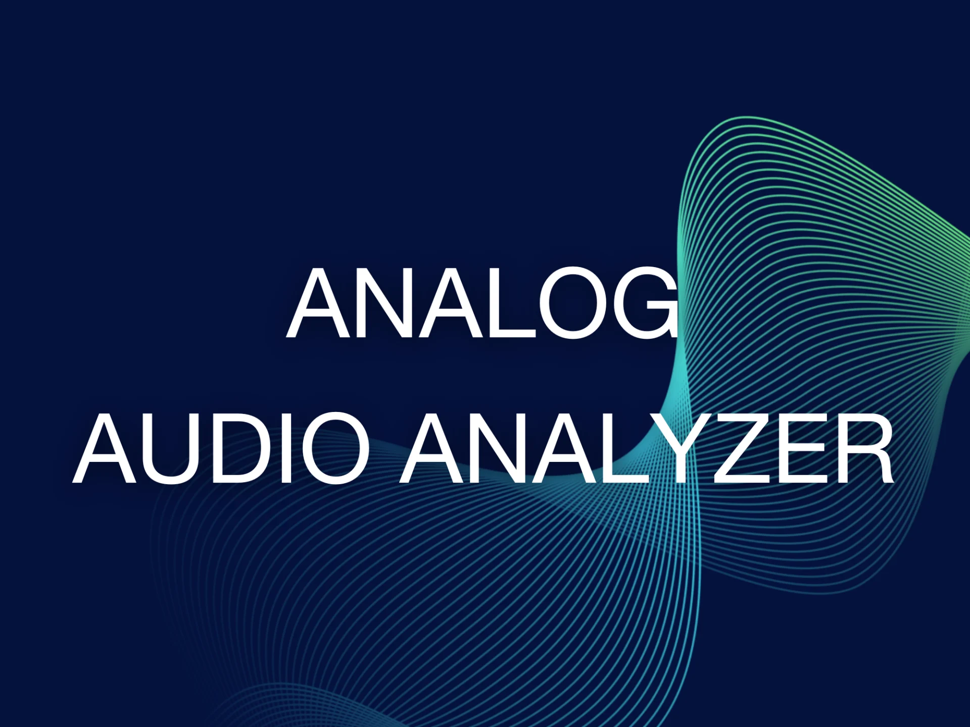 Analog Audio Analyzer - NTi Audio Solutions for Audio & Acoustics